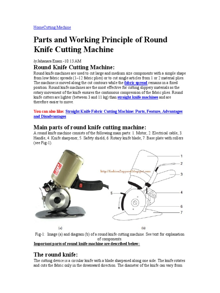 Round Knife Cutting Machine Overview | PDF | Computers | Technology ...