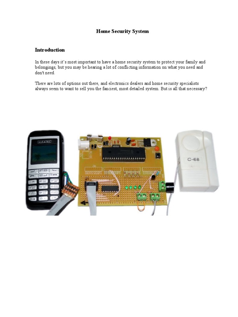 Mobile Based Home Security System | PDF | Security Alarm | Telephone