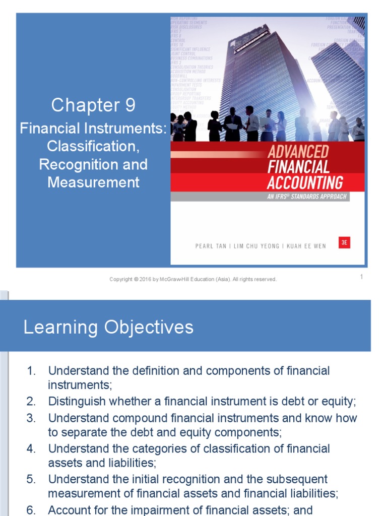 Financial Instruments: Classification, Recognition and Measurement ...
