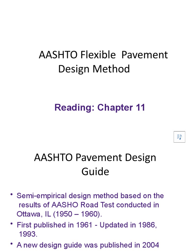 AASHTO Flexible Pavement Design Method: Reading: Chapter 11 | PDF ...