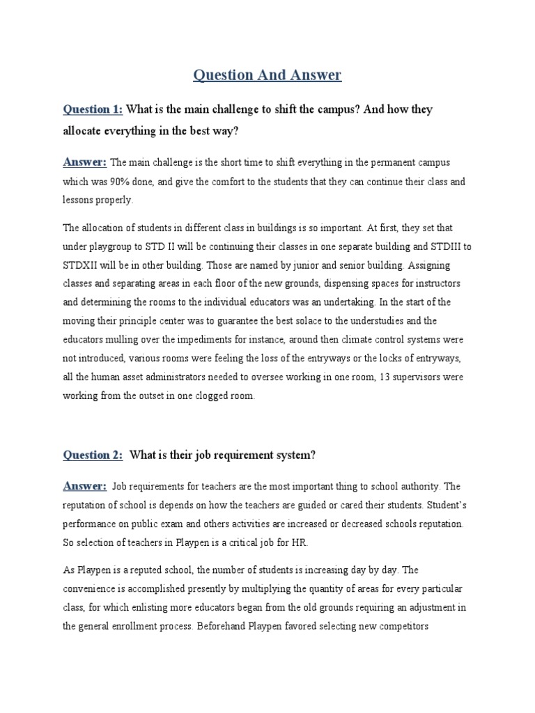 Question and Answer: What Is The Main Challenge To Shift The Campus ...