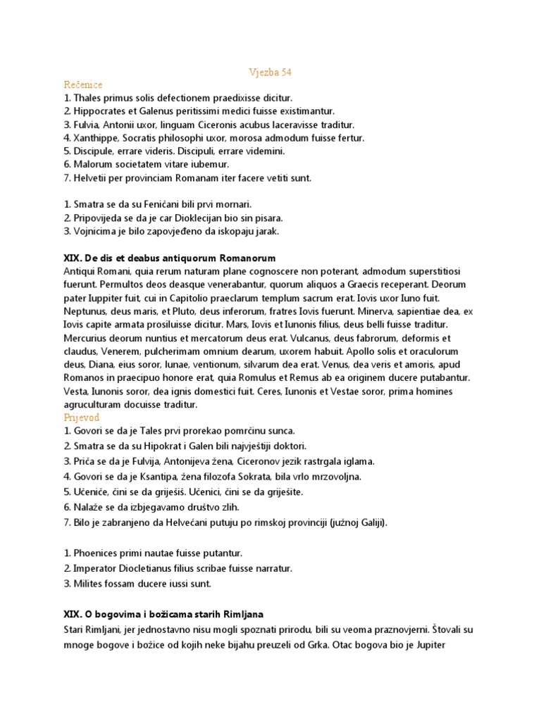 Vjezba 54 - Latinski | PDF