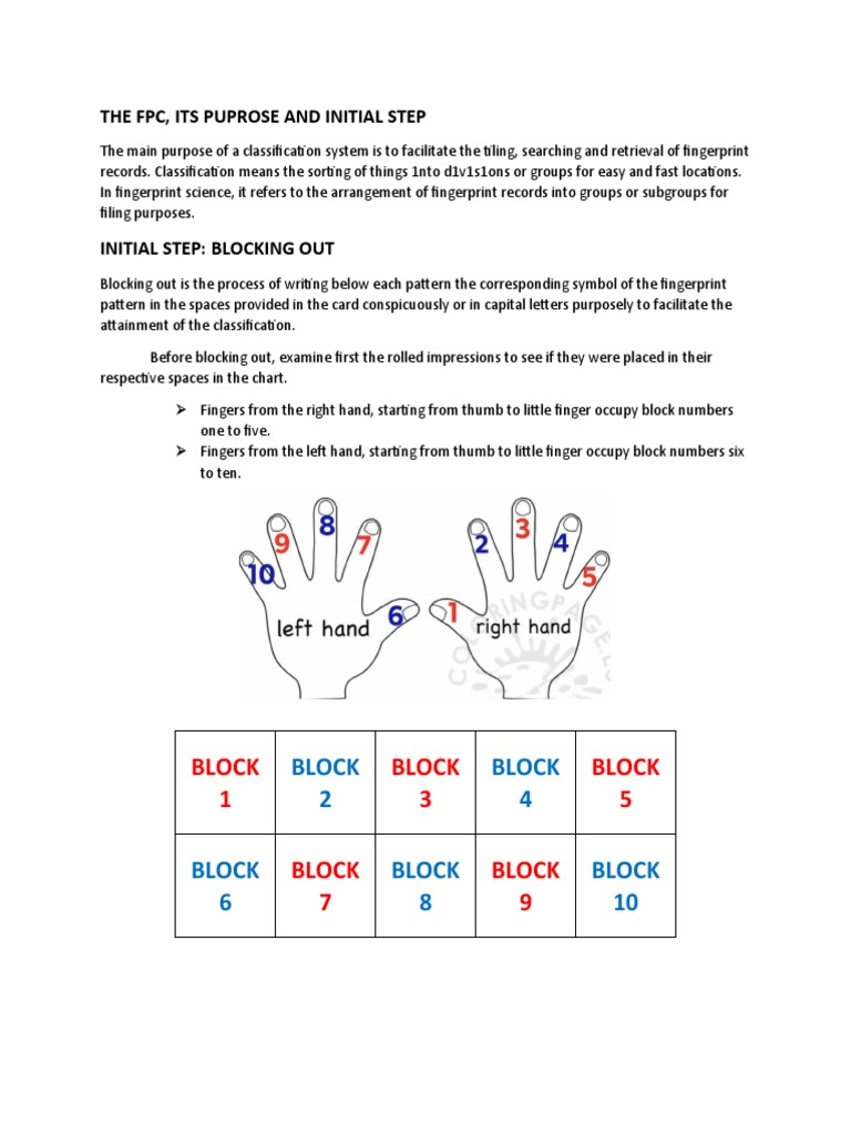 The Fingerprint Classification Formula | PDF