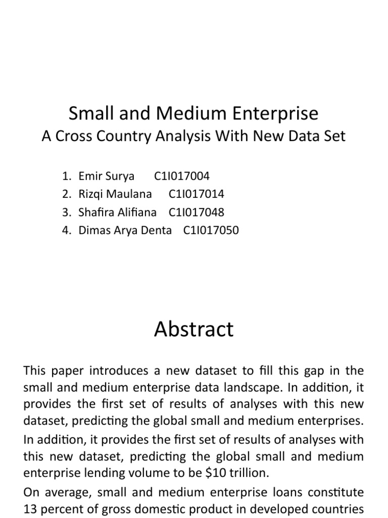 Small and Medium Enterprise | PDF | Small And Medium Sized Enterprises ...