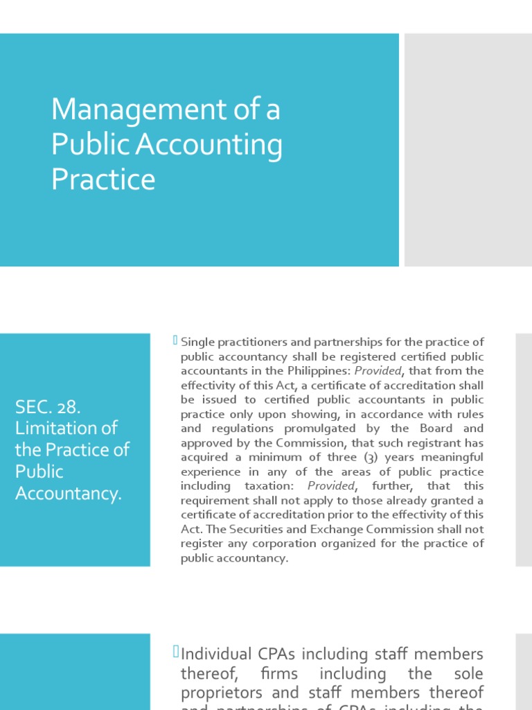 Management of A Public Accounting Practice | PDF | Certified Public ...
