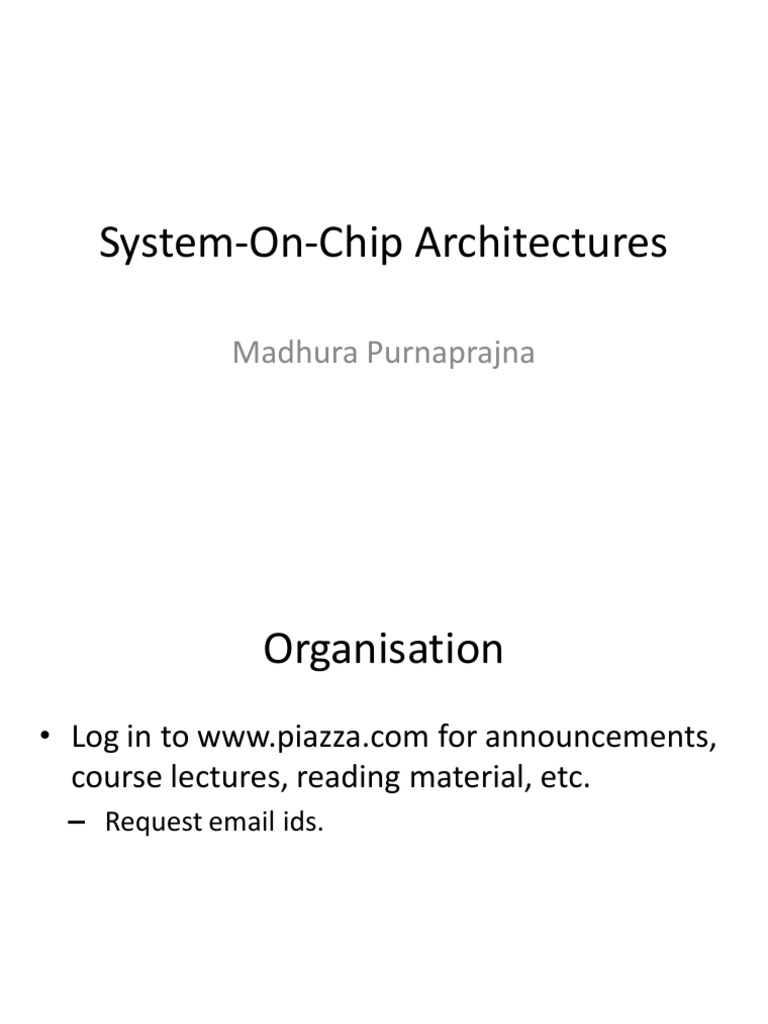 System-On-Chip Architecture Overview | PDF | Field Programmable Gate ...
