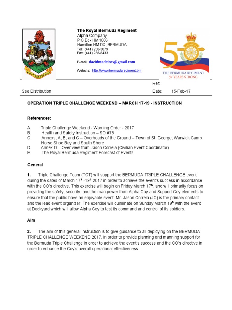 The Royal Bermuda Regiment 1 | PDF | Bermuda | Military