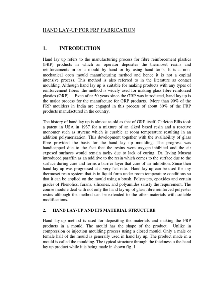 A Comprehensive Guide to Hand Lay-Up Manufacturing of Fibre Reinforced ...