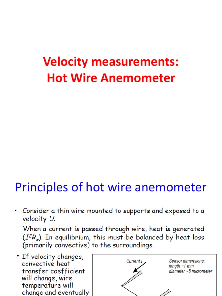 Hot Wire Anemometer | Download Free PDF | Heat Transfer | Electrical ...