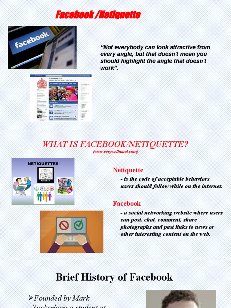 Facebook Netiquette | PDF | Facebook | Social Networking Service
