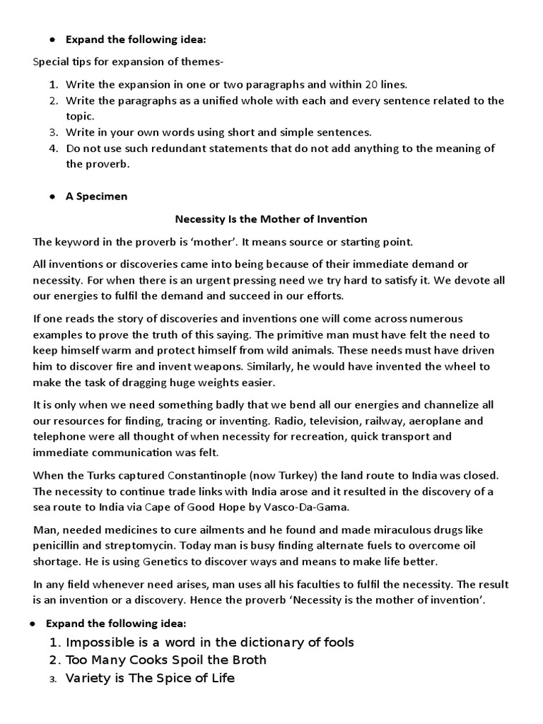 Expansion of An Idea | PDF