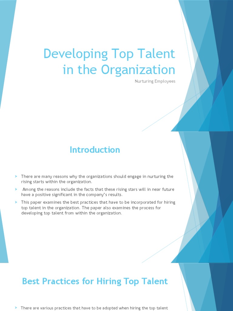 Developing Top Talent From Within The Organization | PDF | Recruitment ...