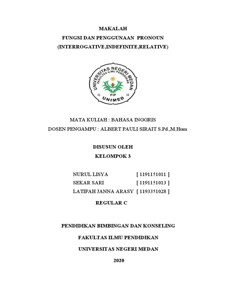 Makalah Bahasa Inggris-Kelompok 3 | PDF