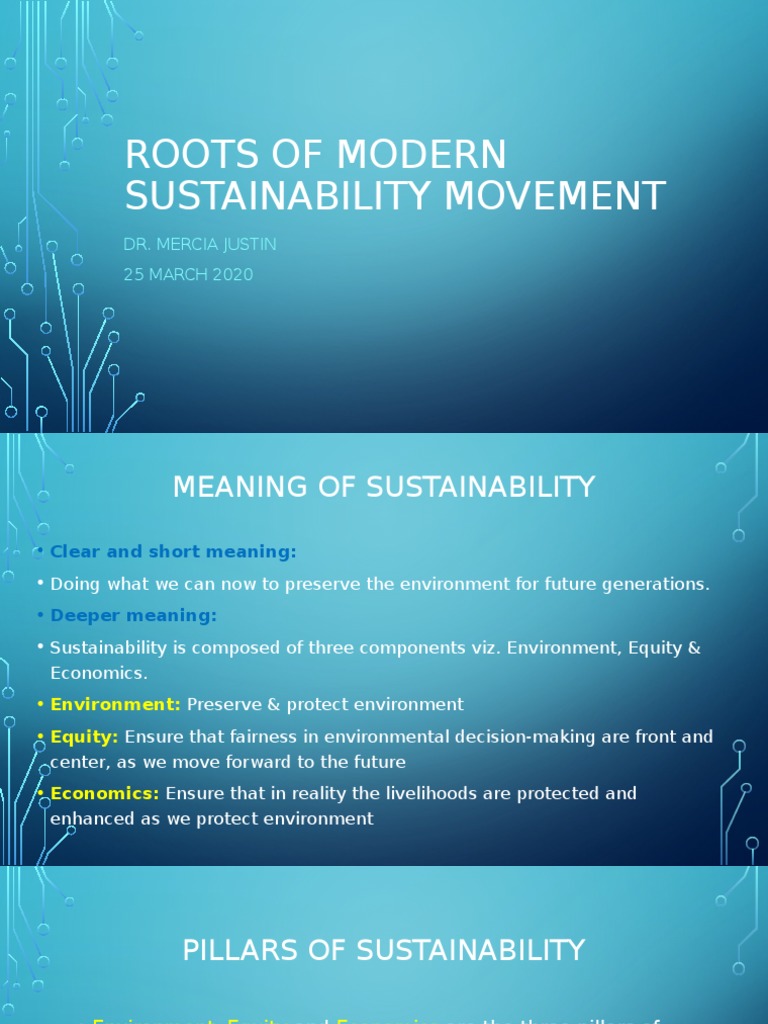 Roots of Modern Sustainability Movement | PDF | Chlorofluorocarbon ...