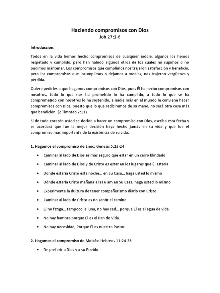Haciendo Compromisos Con Dios | PDF | Cristo (título) | Textos Religiosos