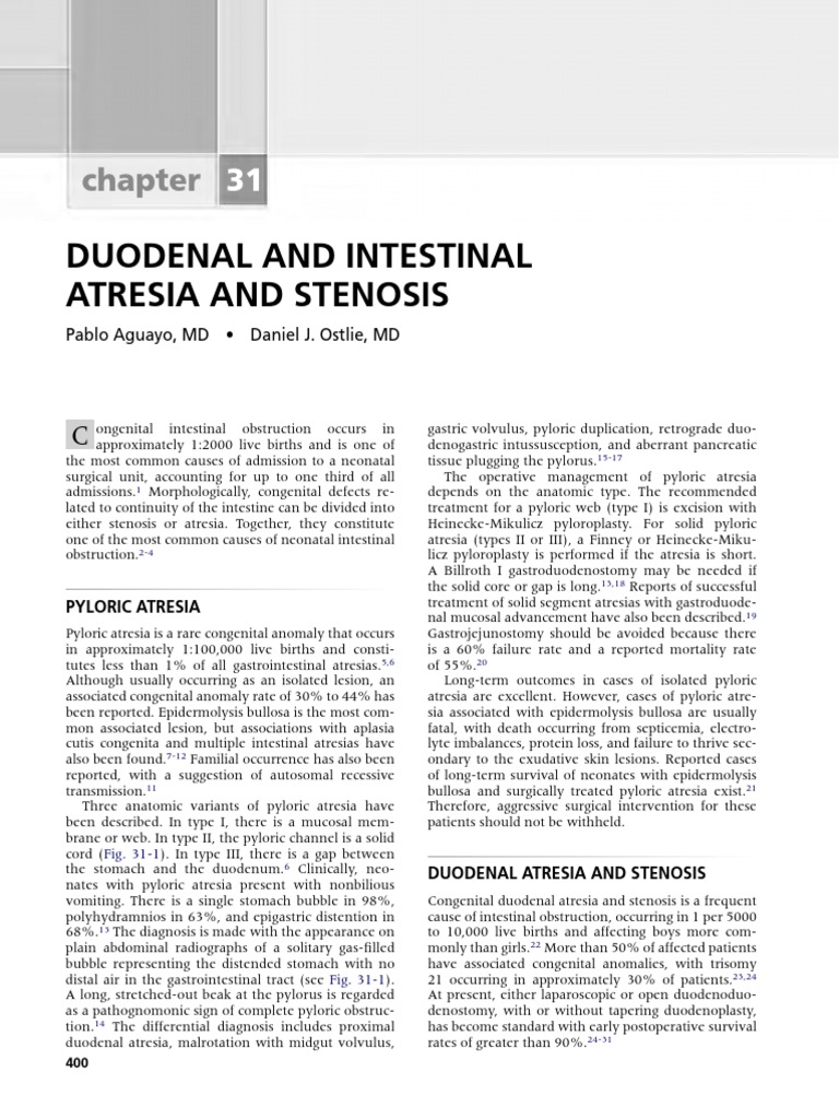 Congenital Intestinal Atresia Overview | PDF | Gastrointestinal Tract ...