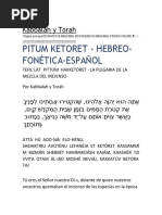 Ketoret Hebreo-Fonética-Español | PDF | Lenguas de Israel