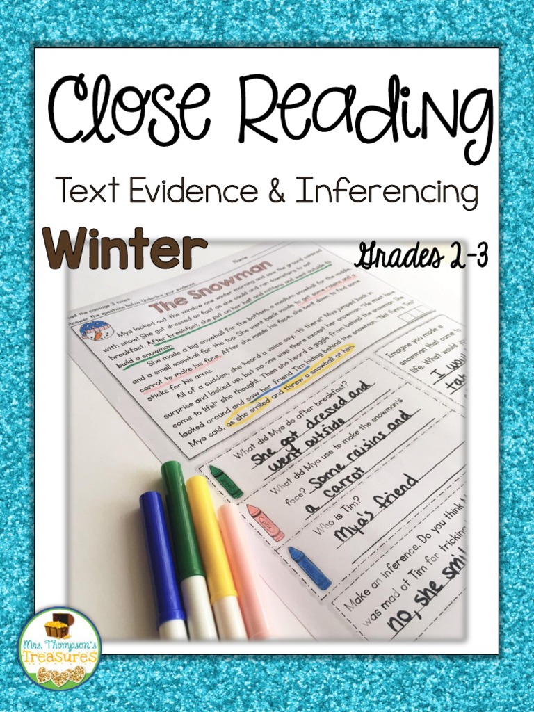 1 - Winter Reading Comprehension Activities - Text Evidence & Inference ...