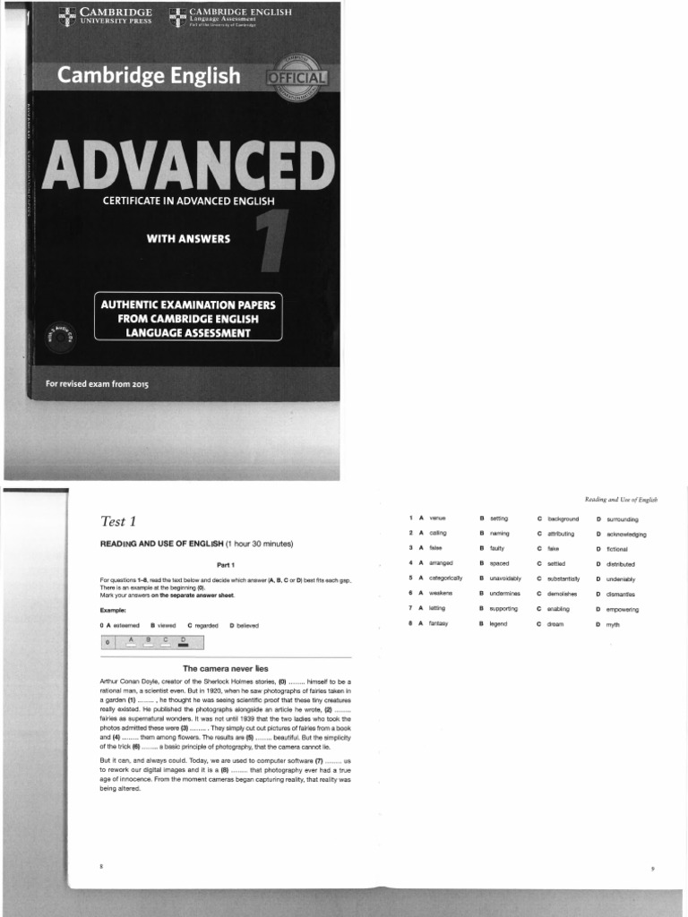 Cambridge English Advanced 1 2015 - Part 1 PDF | PDF