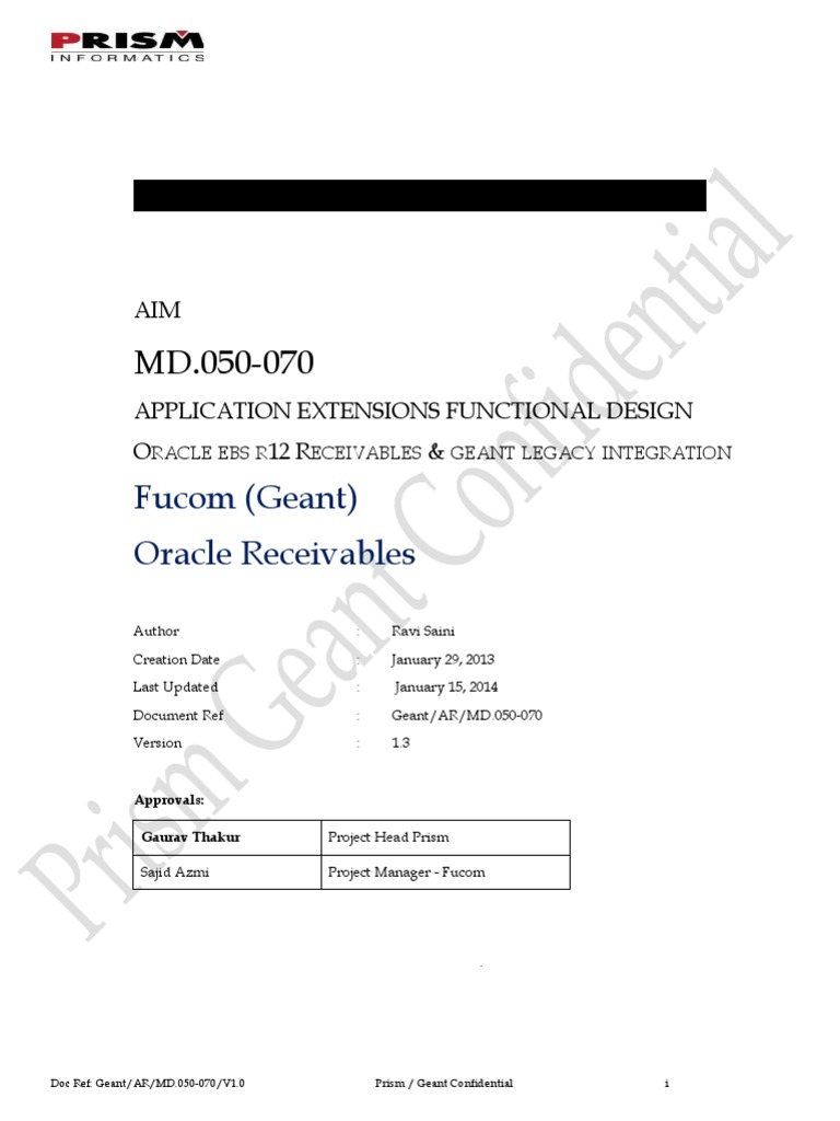 Fucom (Geant) - MD50 - 70 Oracle Receiveable Legacy Integration V 1.3 ...
