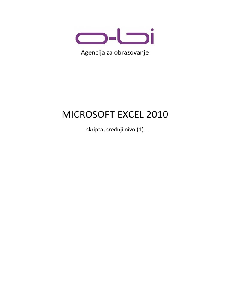 1 Excel 2010 Skripta - Funkcije PDF | PDF