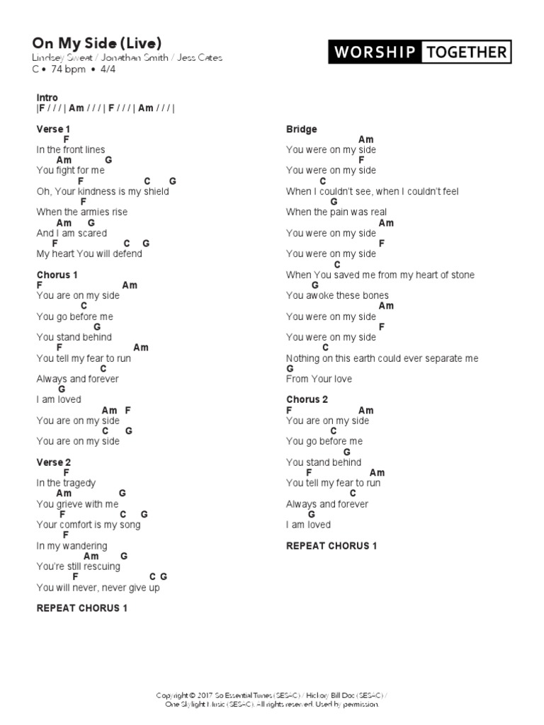 On My Side On My Side Live CC | PDF | Musical Forms | Music Theory