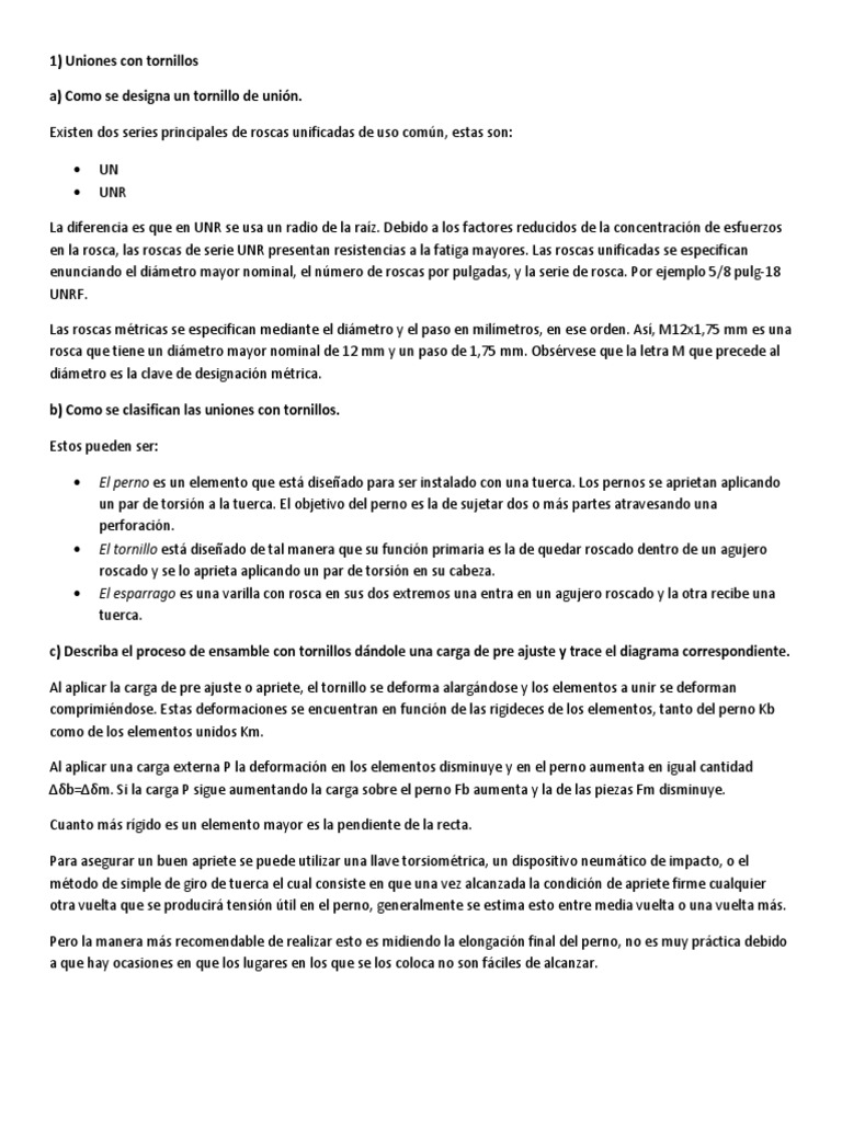 Preguntas Con Respuestas Mecanismos PDF | PDF | Fatiga (material) | Rodamiento (Mecánico)