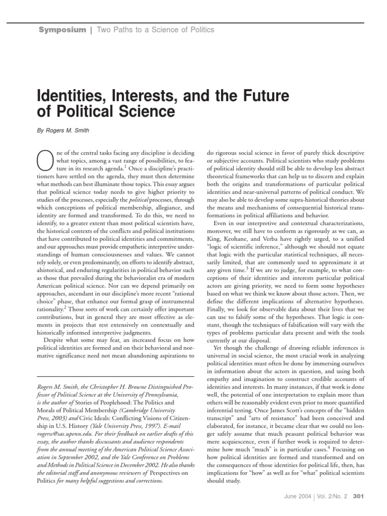 Political Identity | PDF | Identity (Social Science) | Political Science