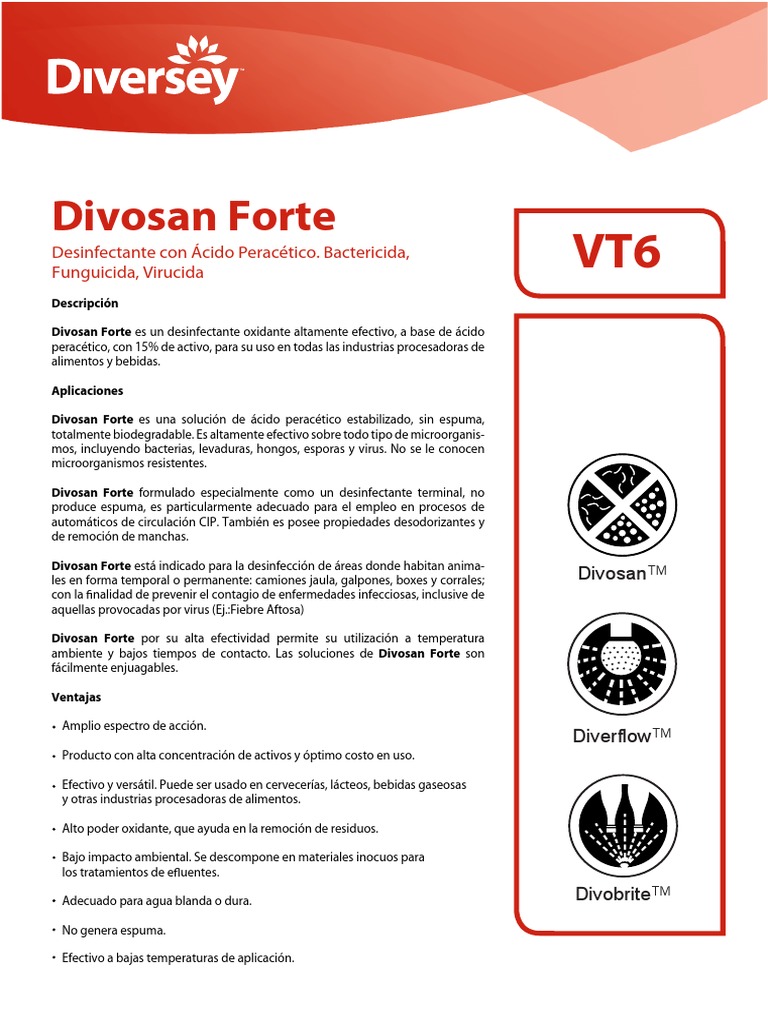 PIS Divosan Forte | PDF | Sustancias químicas | Química