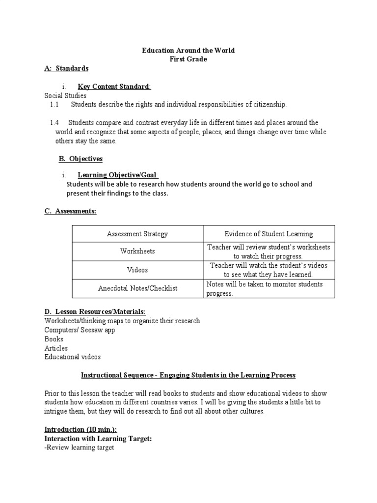 Global Citizenship Lesson 1 | PDF | Learning | Teachers