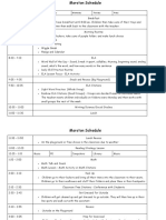 Kindergarten Daily Schedule Sample | PDF