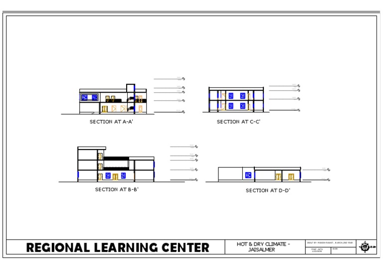 Regional Learning Center: Section at A-A' Section at C-C' | PDF