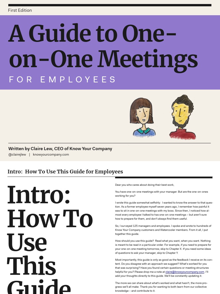 Guide To One-on-Ones For Employees | PDF | Leadership | Psychological ...