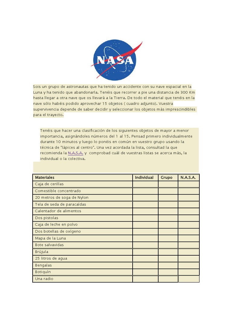 Dinámica de La NASA | PDF | Nasa | Espacio exterior