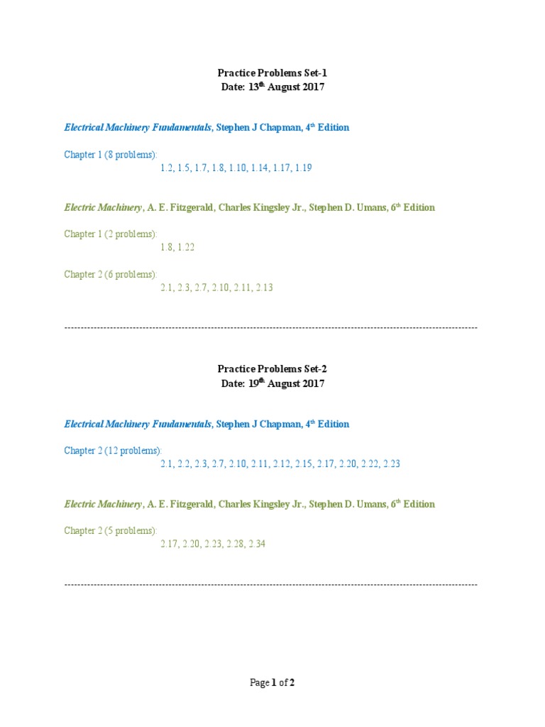 Practice Problems from Chapman's Text | PDF