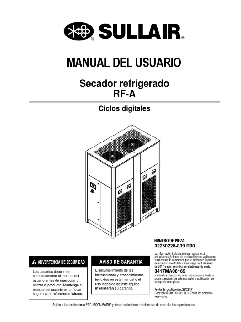 Manual de Usuario - Secadores RFA | PDF | Evaporación | Temperatura
