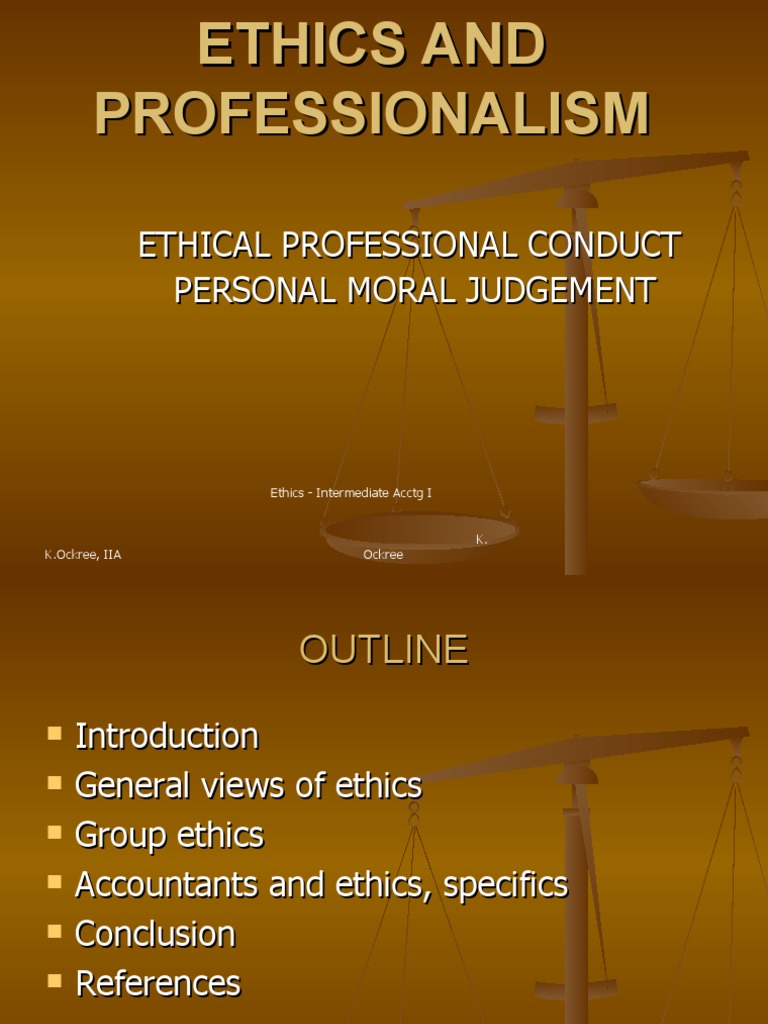 Ethics and Professionalism | PDF | Integrity | Financial Accounting ...