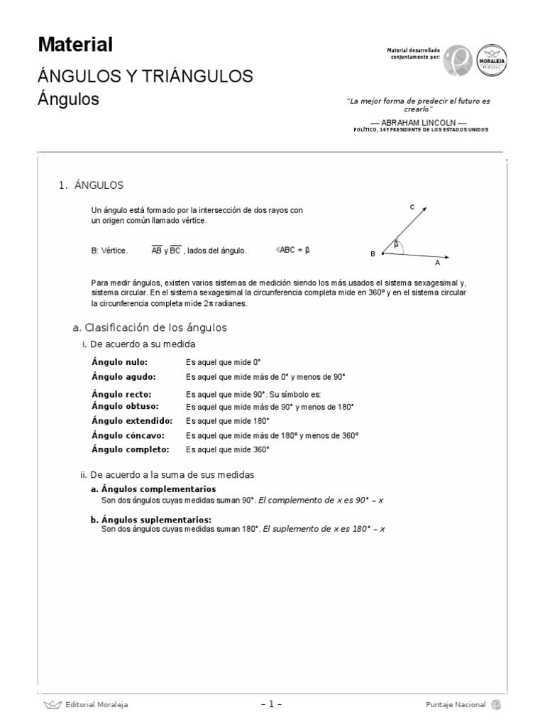 Angulo 1 | PDF | Ángulo | Geometria clasica