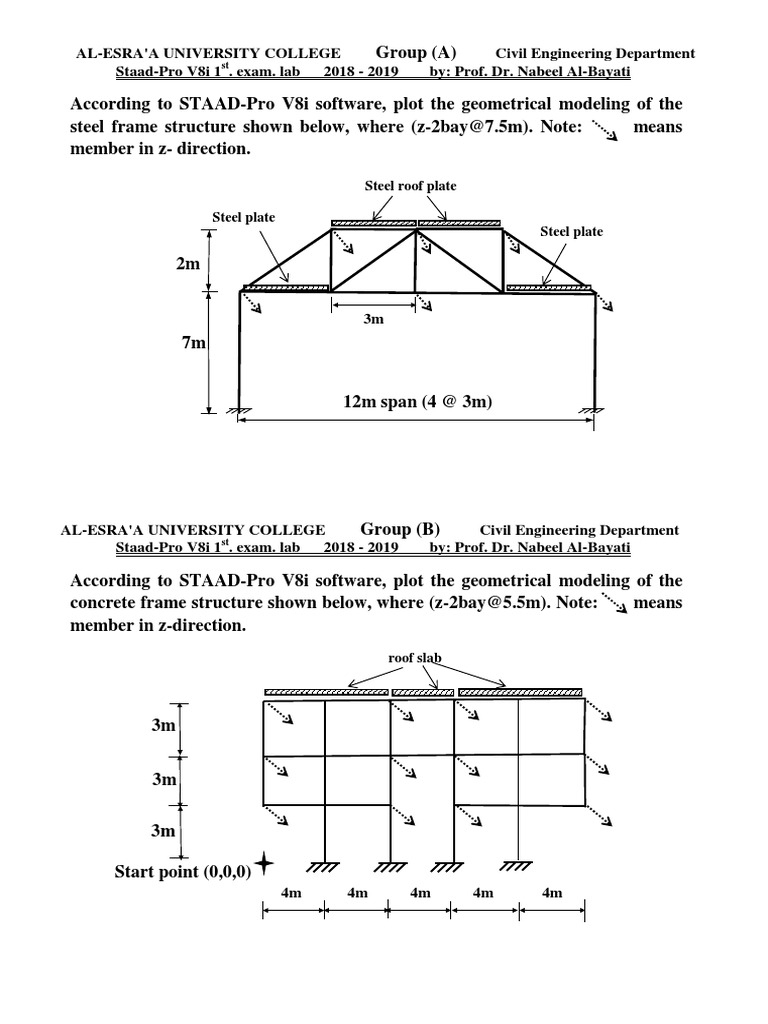 Staad Pro 1 Lab - Modeling C | PDF