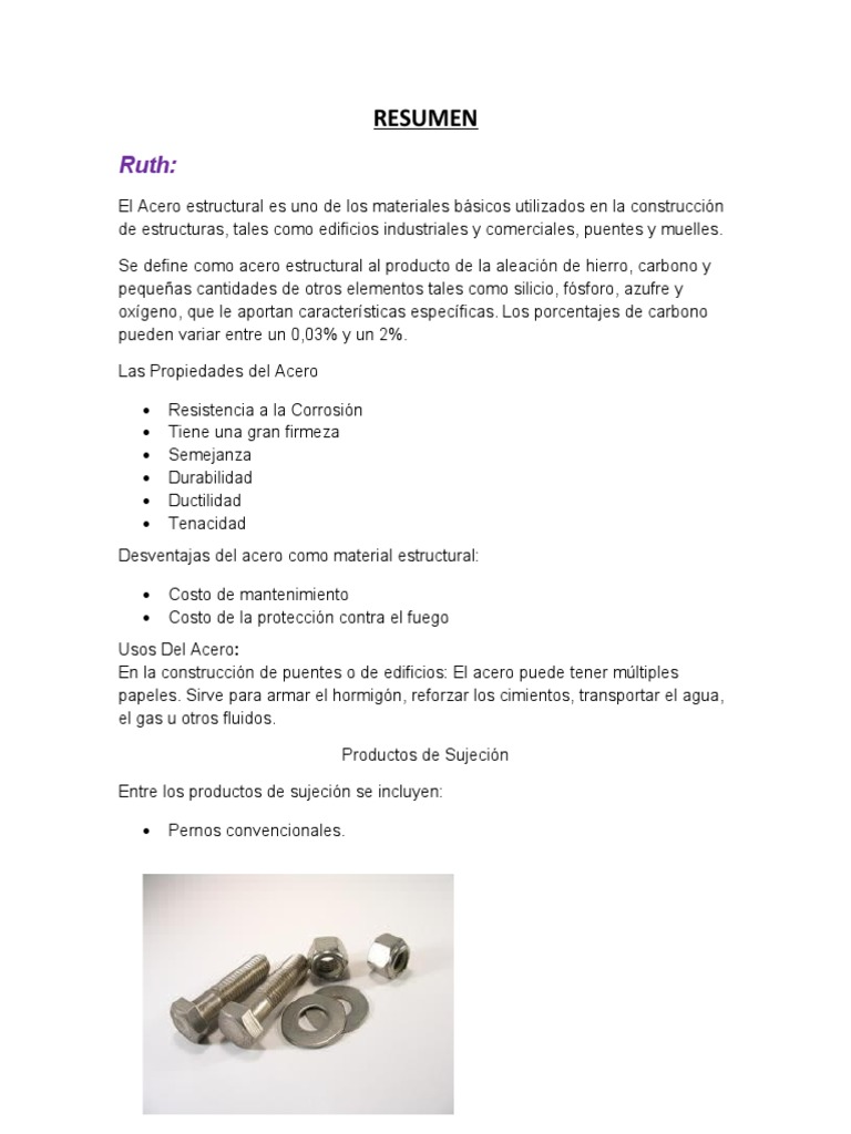 Resumen - Acero | PDF | Acero | Corrosión