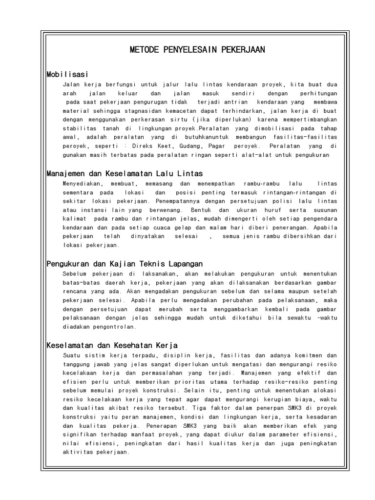 Metode Pelaksanaan ACWC | PDF