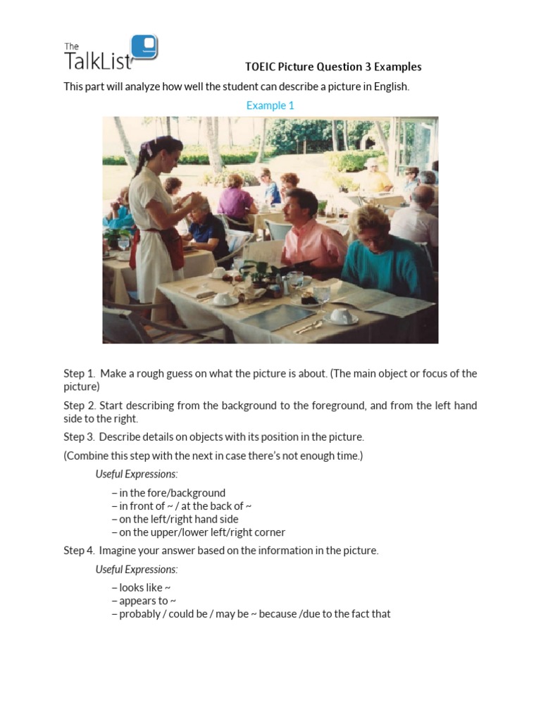 Examples TOEIC Part 2 L | PDF | Question | Human Communication