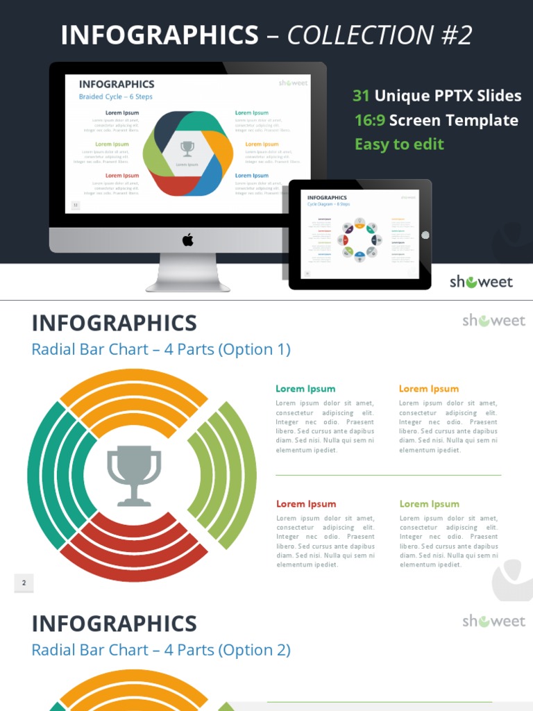 Infographics - Collection #2: 31 16:9 Easy To Edit | PDF