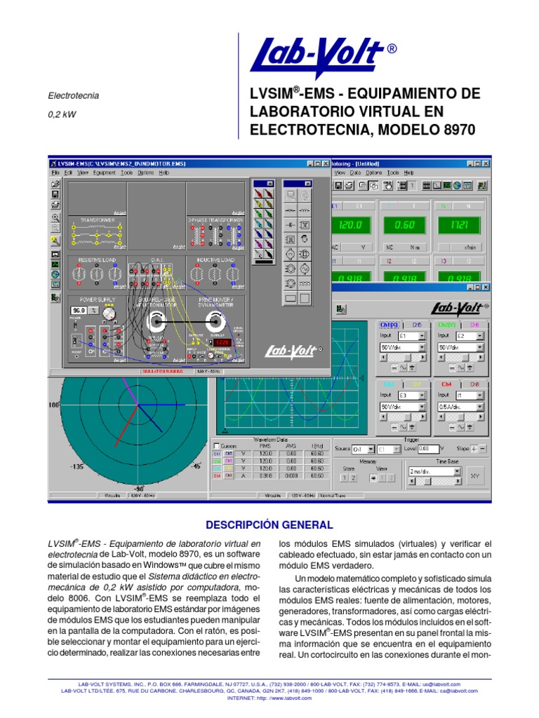 Lvsim -Ems - Equipamiento De Laboratorio Virtual En Electrotecnia ...