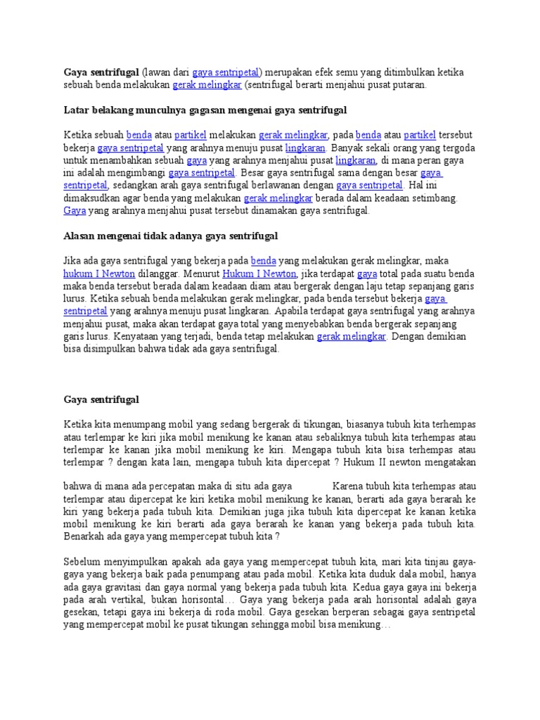 Gaya Sentrifugal | PDF