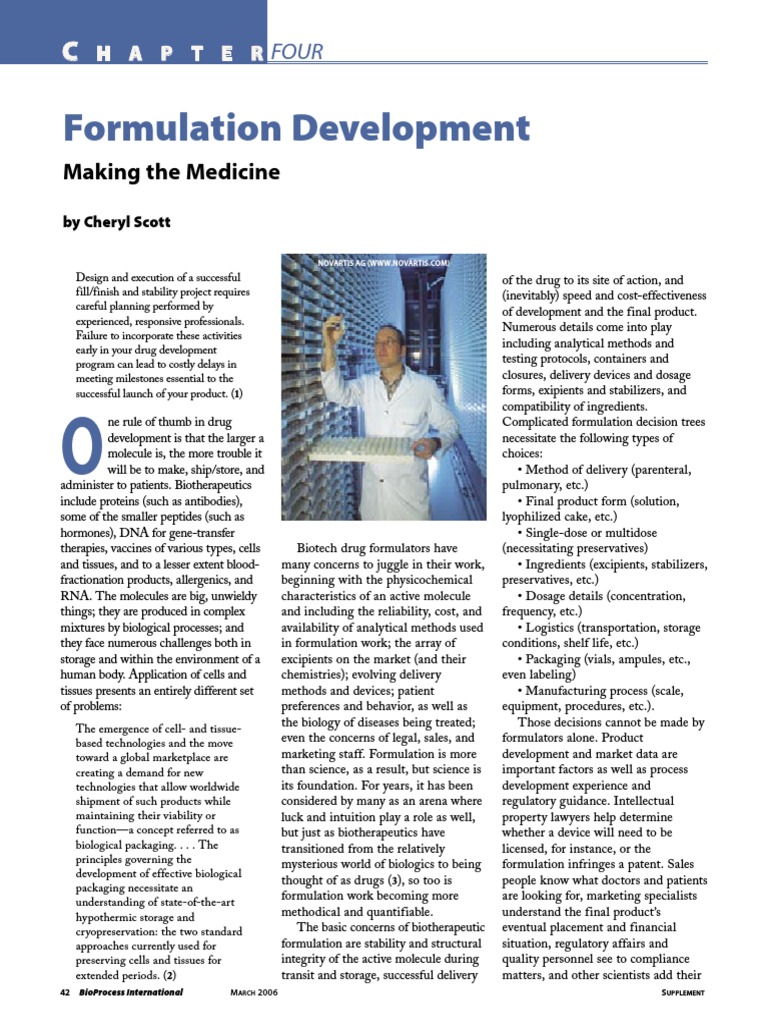 Formulation Development: Making The Medicine | PDF | Pharmaceutical Formulation | Freeze Drying