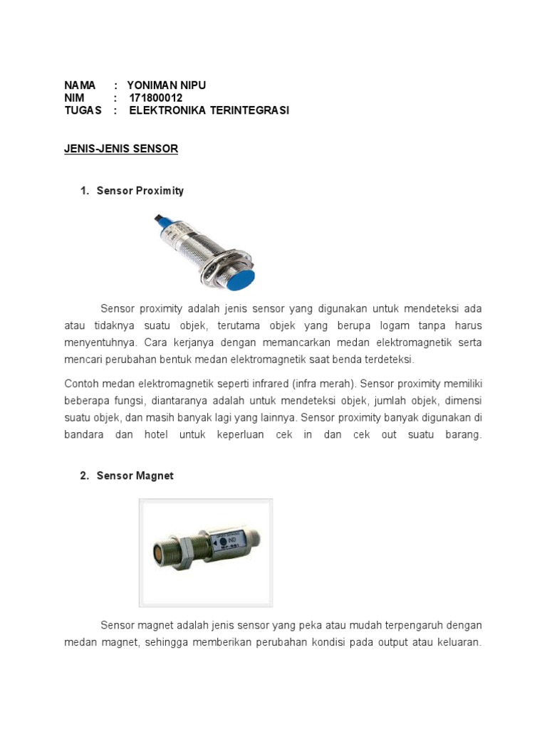 Jenis Jenis Sensor | PDF