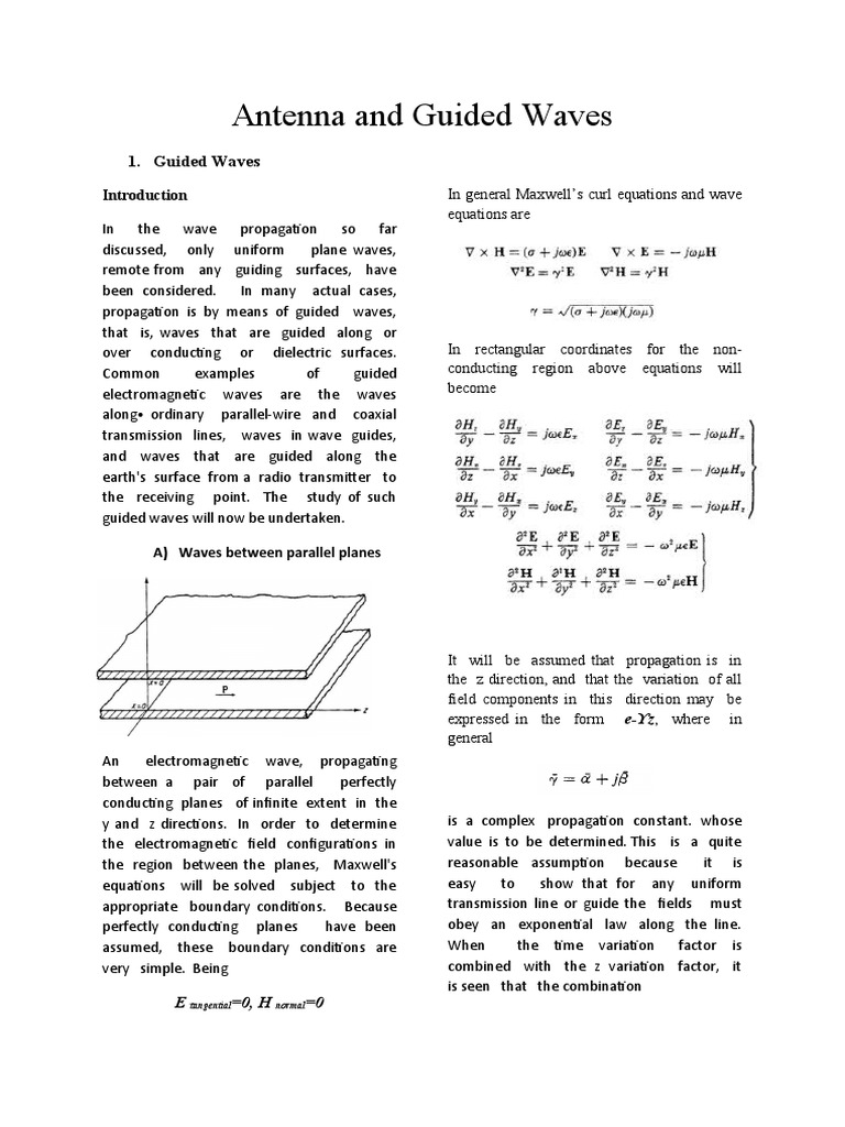 Antenna and Guided Waves | PDF | Waveguide | Waves