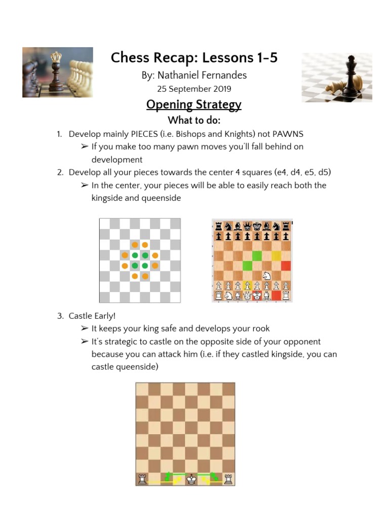 Chessworksheet 1 PDF | PDF | Chess Strategy | Chess Theory