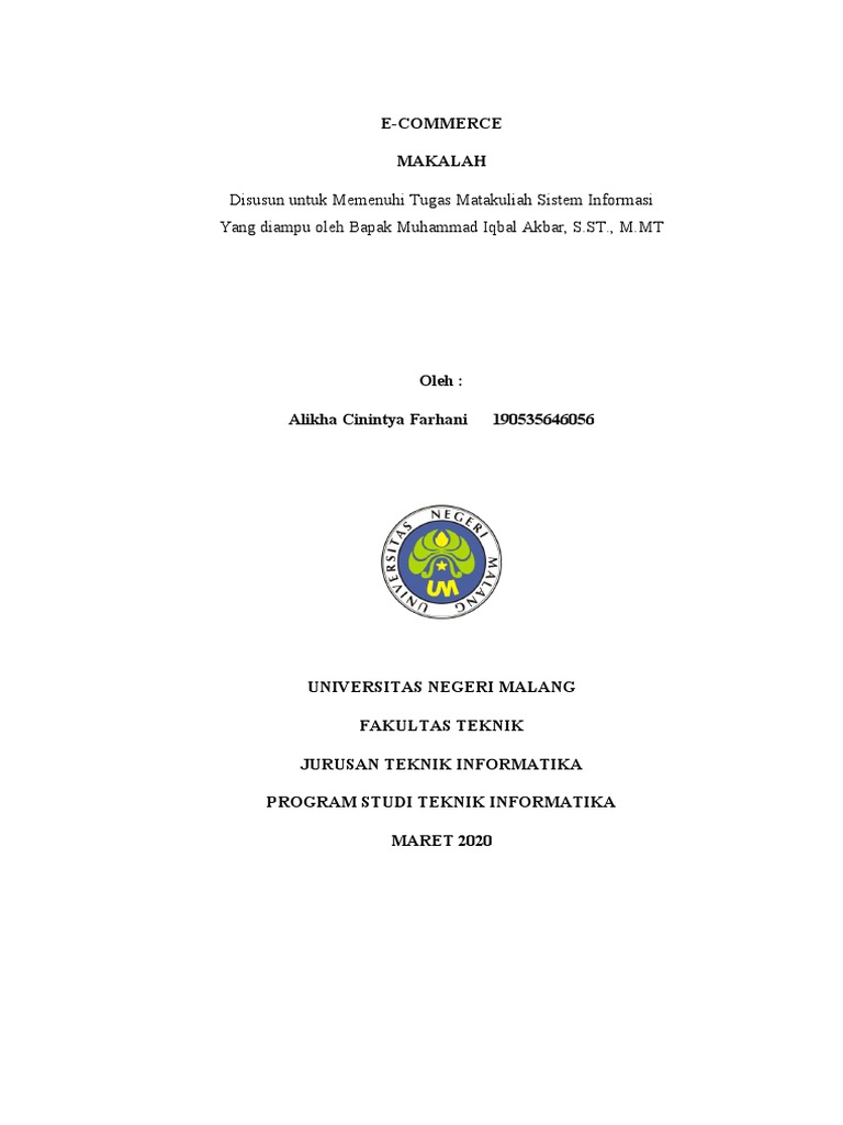 Makalah E-Commerce | PDF